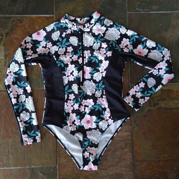 SHEIN | Swim | New Rash Guard Swimsuit Floral Shein 6 | Poshmark
